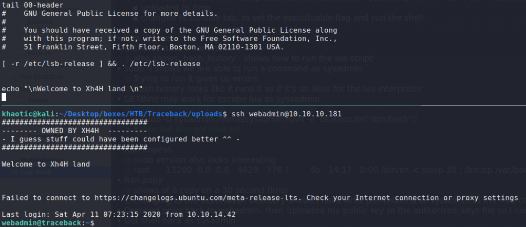Hack The Box: Traceback – Khaotic Developments
