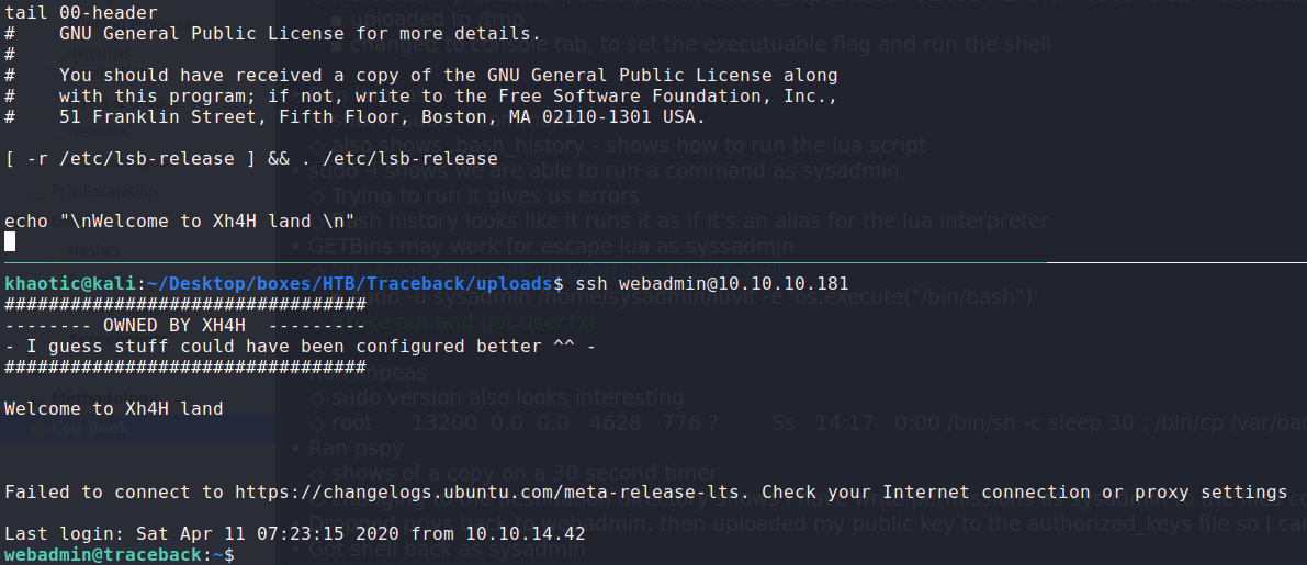 Hack The Box: Traceback – Khaotic Developments